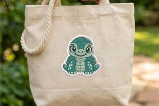 Cute Turtle Patch Embroidery Design · Creative Fabrica