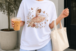 Embroidered Floral Ballerina PNG | Vinta Graphic by Craftcity ...