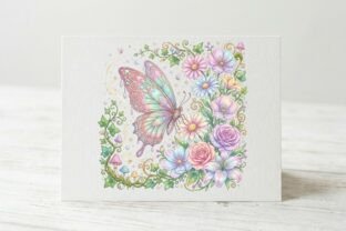 Floral Pastel Butterfly Garden PNG Graphic by ArtbyCrystalJennings ...