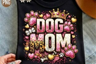 Glitter Dog Mom Leopard Crown Paw PNG Graphic by ROSE CREATION ...