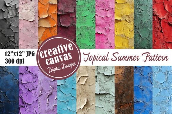 Grunge Cracked Paint Texture Bundle Graphic by Creative Canvas ...