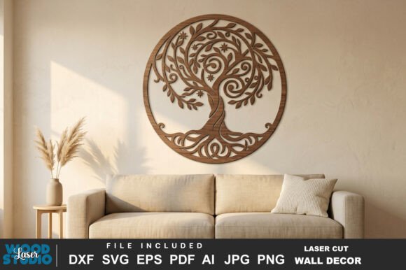 Laser Cut Mystical Tree Wall Art SVG · Creative Fabrica