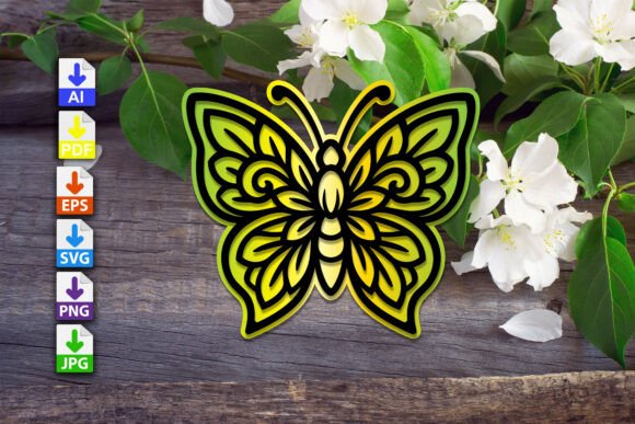 Mandala Butterfly V1 · Creative Fabrica