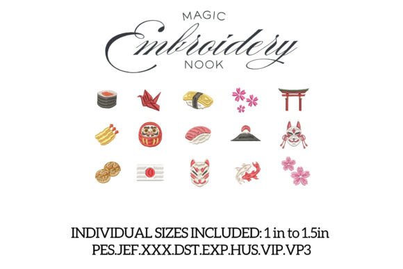 Mini Japan Theme X 18 Designs · Creative Fabrica