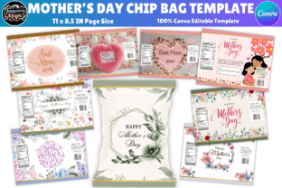 Mother’s Day Chip Bag Canva Template Graphic by Canva Magic · Creative ...