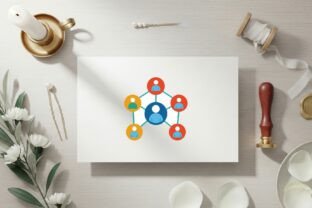 Network Nodes Linked to Central Hub Graphic by designcrafts · Creative ...