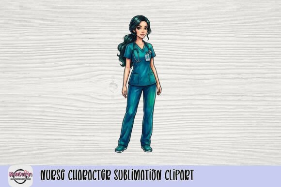 Nurse Character Sublimation Clipart Graphic by BbowDesign · Creative ...