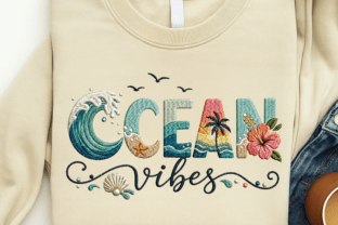 Ocean Vibes PNG | Coastal Summer Quote D Graphic by Craftcity ...