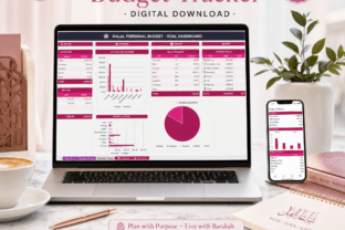 Pink Budget Tracker Excel Template Graphic by Time flow · Creative Fabrica