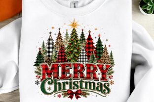 Plaid and Leopard Print Christmas Trees Graphic by GatewayDesign ...