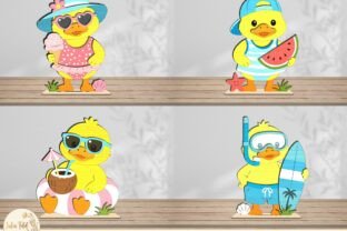 Summer Duck Laser Cut File SVG Bundle · Creative Fabrica
