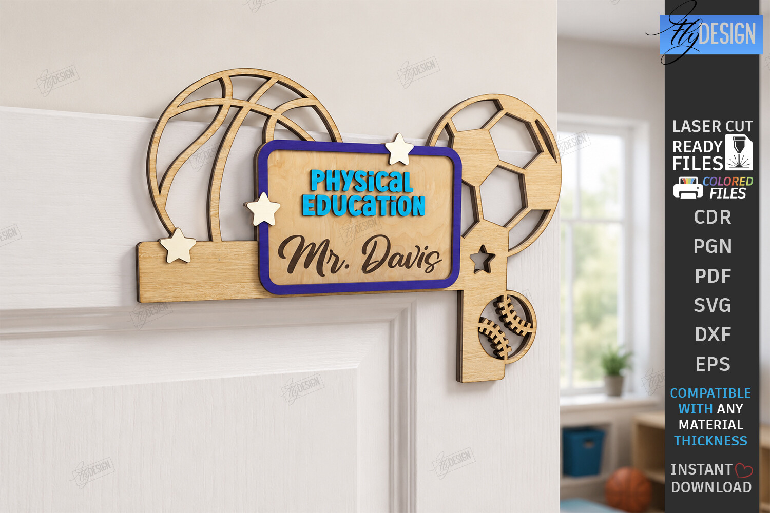 Teacher Door Corner Laser Cut | School · Creative Fabrica