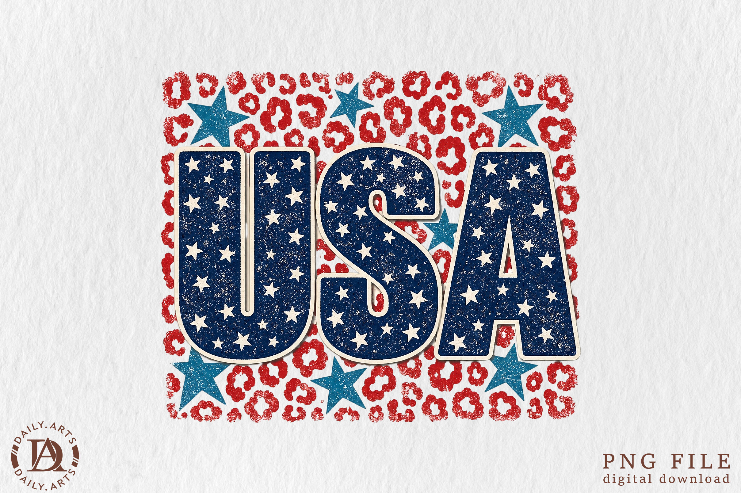 Vintage Leopard USA Png Graphic by daily.arts · Creative Fabrica