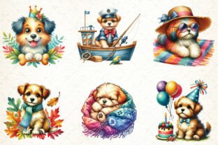 Watercolor Dog Sublimation Clipart Graphic by Strawberry Art · Creative ...