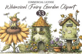 Whimsical Fairy Garden Clipart Graphic by ArtStory · Creative Fabrica