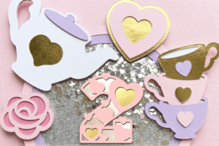 Whimsical Tea Party 3D Cake Topper · Creative Fabrica