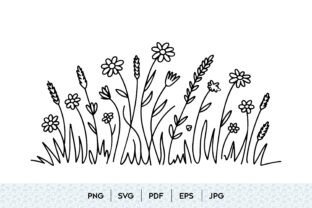 Wildflower Meadow Border SVG Graphic by Team RAS · Creative Fabrica