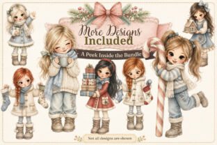 Winter Girls Clipart Bundle Graphic by TangledUpWithInk · Creative Fabrica