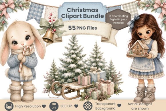 Winter Girls Clipart Bundle Graphic by TangledUpWithInk · Creative Fabrica
