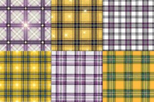 Yellow, Purple & Neutral Tartan Seamless Graphic by Vectornest12 ...