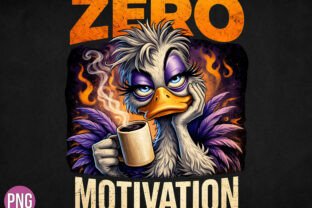 Zero Motivation Coffee Ostrich PNG SHIRT Graphic by Fox Studio ...