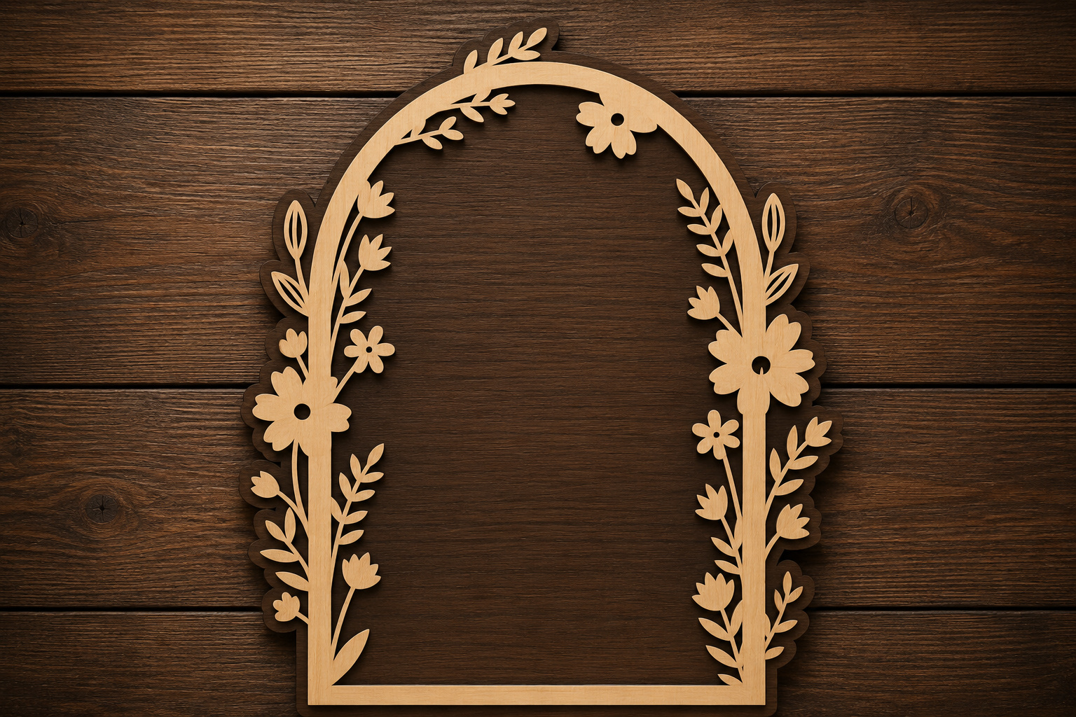 Botanical Arch Frame Laser Cut SVG File · Creative Fabrica