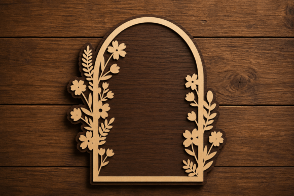 Botanical Arch Frame Laser Cut SVG File · Creative Fabrica