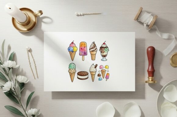 Collection of Sweet Frozen Desserts Graphic by designcrafts · Creative ...