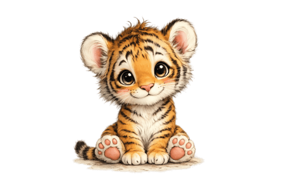 Cute Tiger Floral Butterfly Clipart Graphic by dogstar4535 · Creative ...