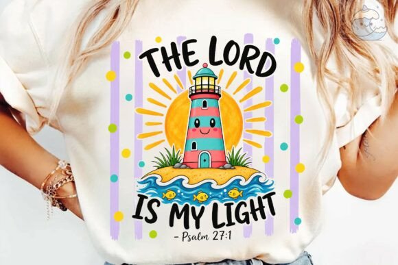 Cute Lighthouse Bible Verse PNG Clipart Graphic by Dreamtidestudio ...