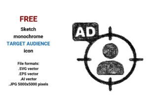 FREE Sketch Target Audience Icon Graphic by davidzydd · Creative Fabrica