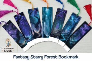 Fantasy Starry Forest Bookmark Graphic by Countrygirl Lane · Creative ...