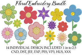 Floral Embroidery Bundle · Creative Fabrica