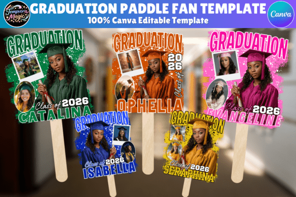 Graduation Fan Canva Editable Template Graphic by Canva Magic ...