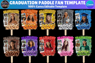 Graduation Fan Canva Editable Template Graphic by Canva Magic ...