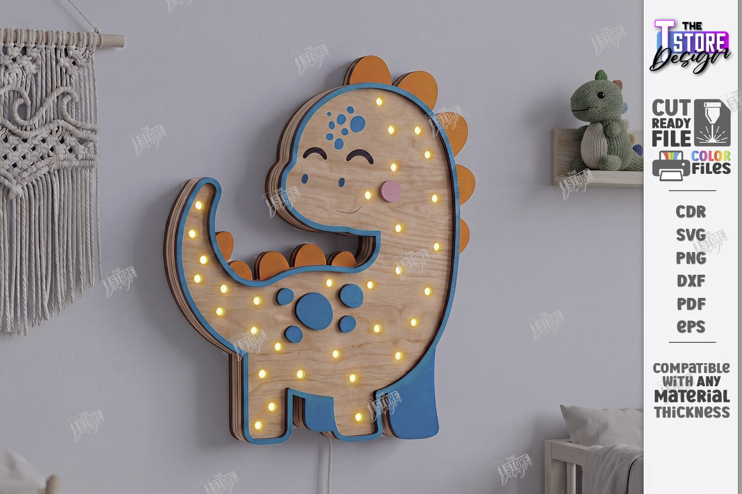 Kids Night Light Laser Cut | 3D Animal · Creative Fabrica