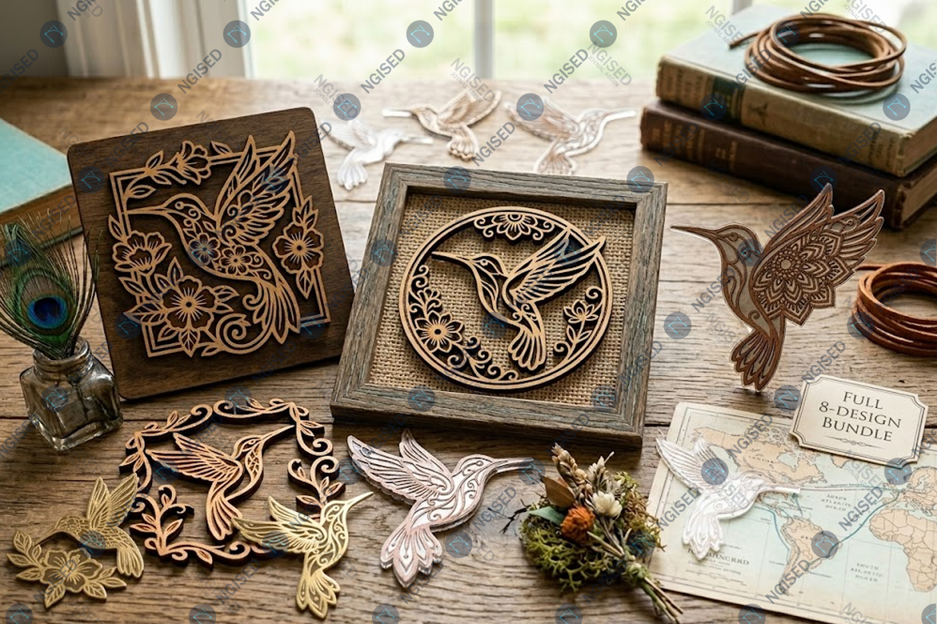 Laser Cut Hummingbird SVG Bundle · Creative Fabrica