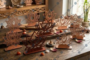 Laser Cut Lotus Stand SVG Bundle · Creative Fabrica