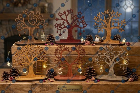 Laser Cut Tree Stand SVG Bundle · Creative Fabrica