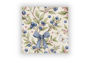 Pastel Blueberry Gingham Digital Paper Graphic by Florid Printables ...