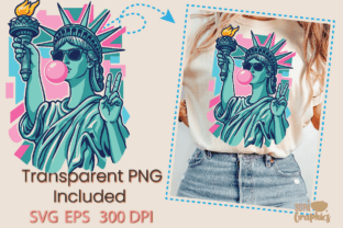 Preppy Statue of Liberty Blowing Bubble Graphic by SopaGraphics ...