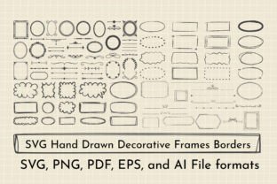 SVG Hand Drawn Decorative Frames Borders Graphic by shahtech50 ...
