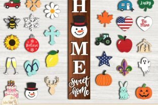 Seasonal Interchangeable Welcome Sign · Creative Fabrica