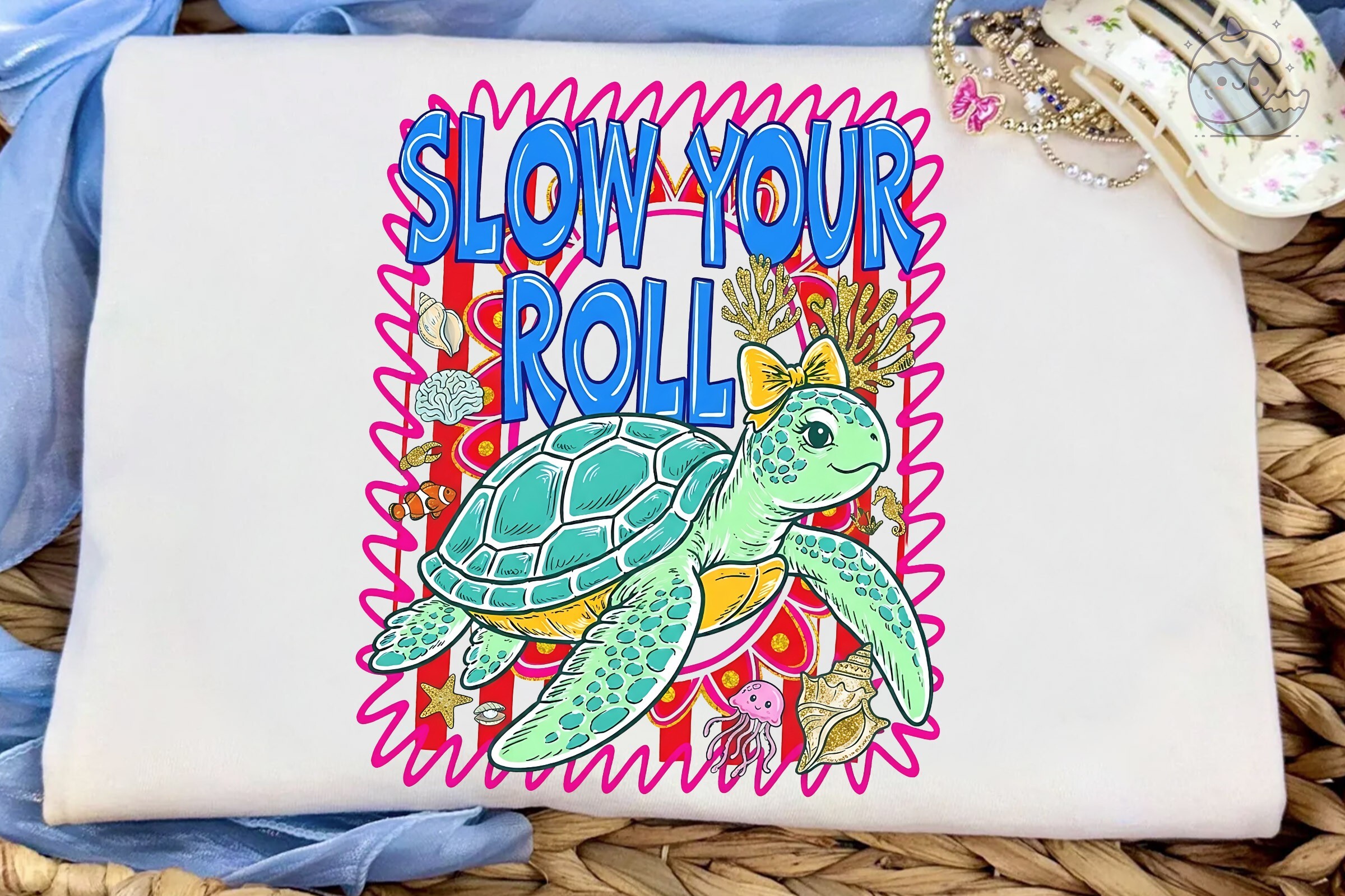 Slow Your Roll Sea Turtle PNG Clipart Graphic by Dreamtidestudio ...