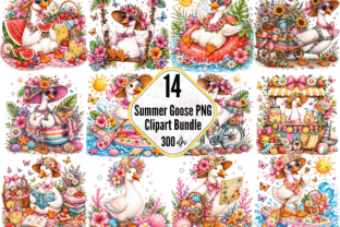 Summer Goose Clipart Bundle Graphic by Craftcity · Creative Fabrica