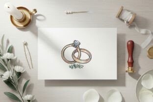 Two Gold Rings and Diamond Ring Graphic by designcrafts · Creative Fabrica