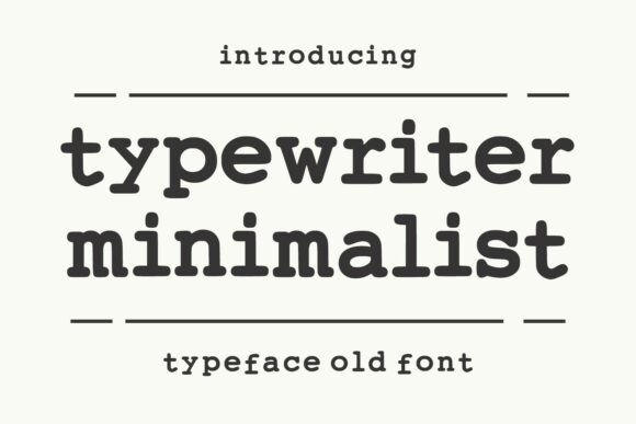 Typewriter Minimalist Font by mardanimirza12 · Creative Fabrica