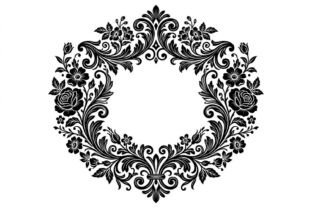 Vintage Floral Monogram Frame SVG Bundle Graphic by GFX_Asmany ...