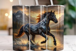 Wild Horse Mountain Tumbler Wrap PNG Graphic by RahatKDP · Creative Fabrica