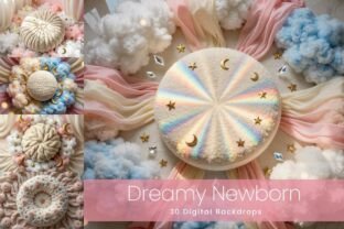 30 Dreamy Newborn Digital Backdrops Graphic by 3Motional · Creative Fabrica